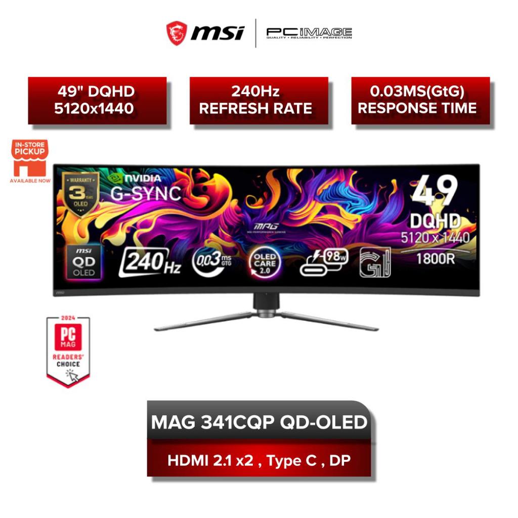 MSI MPG 491CQPX QD-OLED CURVED GAMING MONITOR | 49" | 5120x1440 | 0 ...