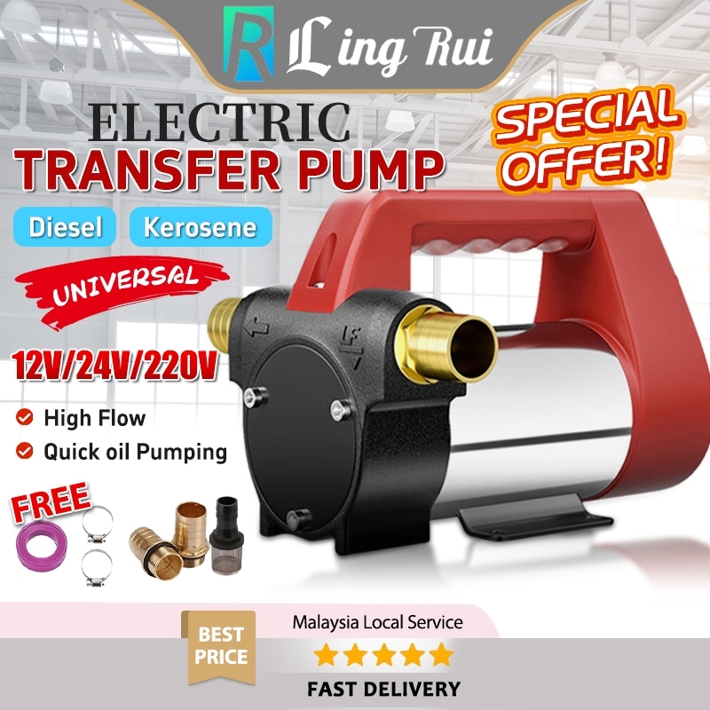 Electric Fuel Transfer Pump Diesel Kerosene Self-priming 12V 24V/220V ...