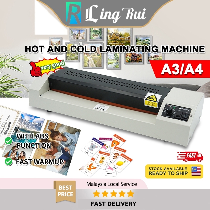 A3 & A4 Laminator Office Machine Smooth Laminating Hot And Cold Laminator Laminator Machine ...