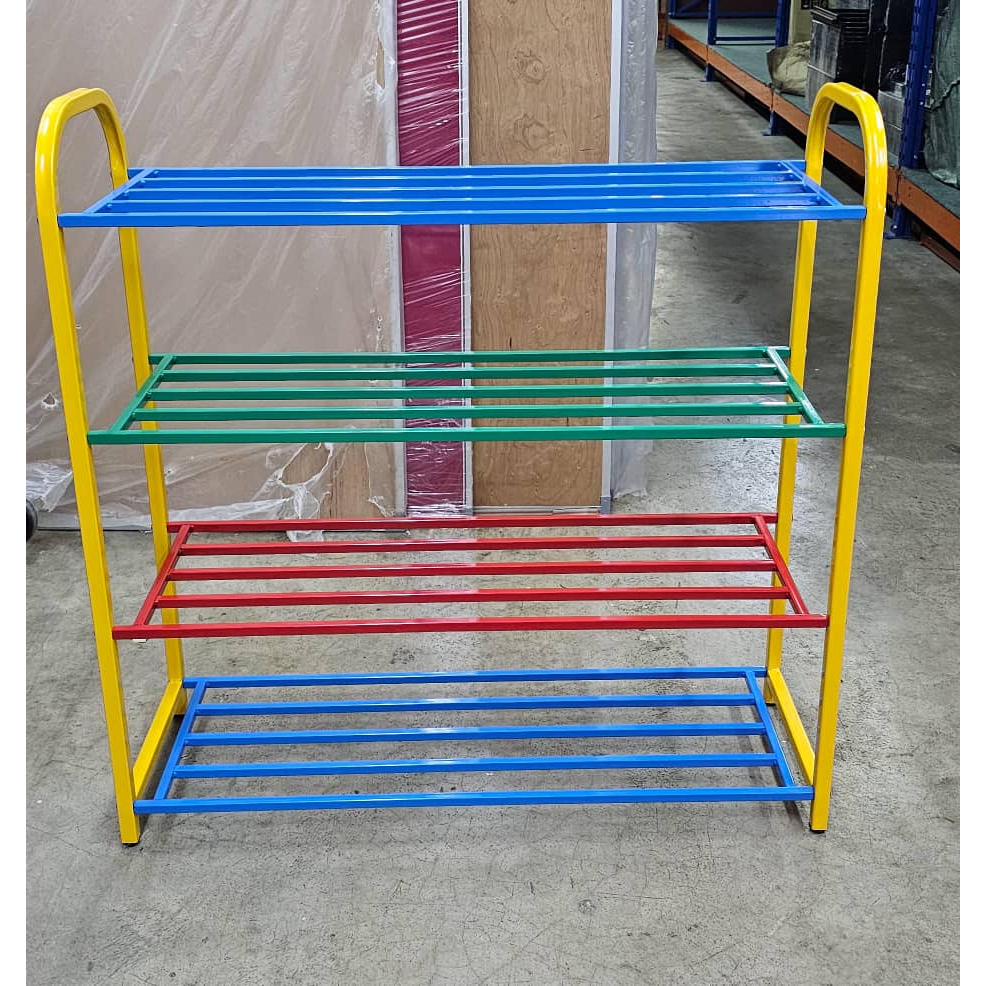 Rak Kasut Besi Berbagai Warna (4 tingkat) | Shopee Malaysia