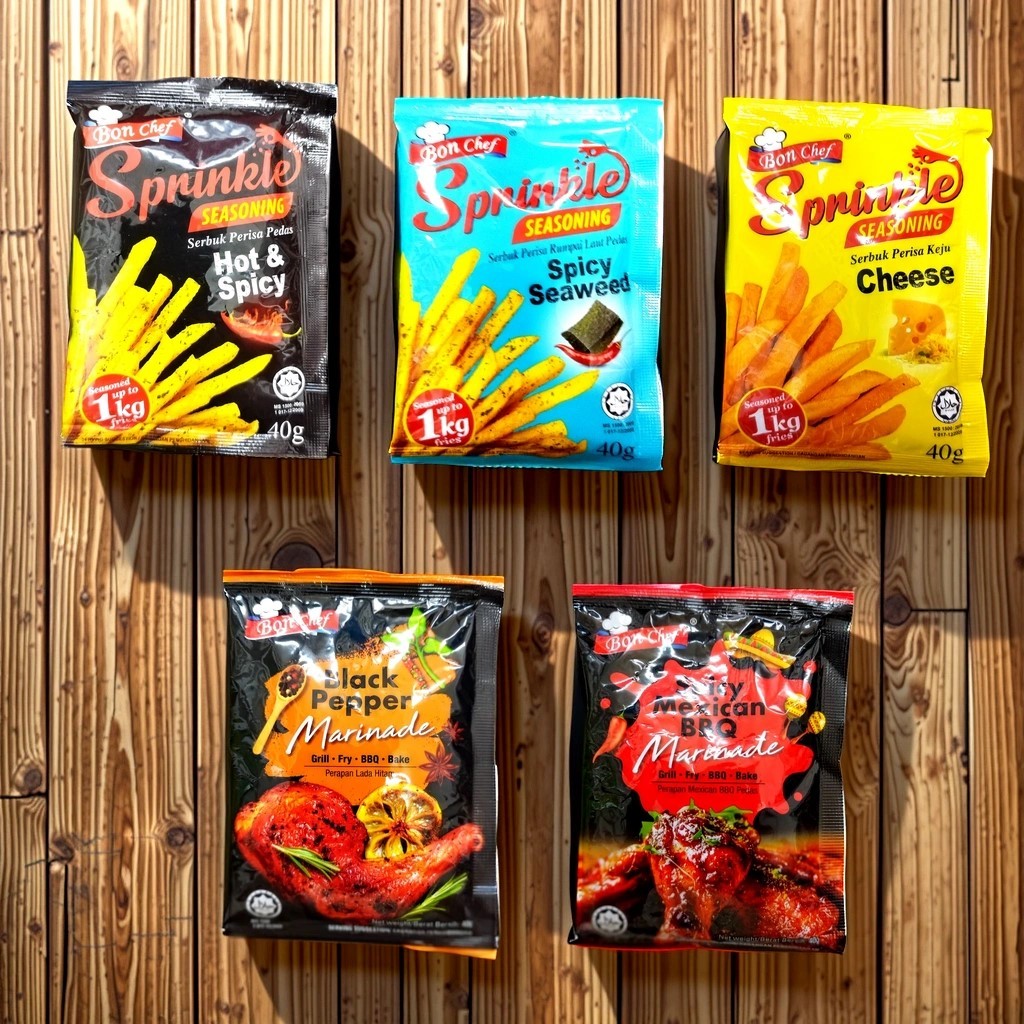 Bon Chef Sprinkle Seasoning 40g – Cheese / Hot & Spicy / Spicy Seaweed ...