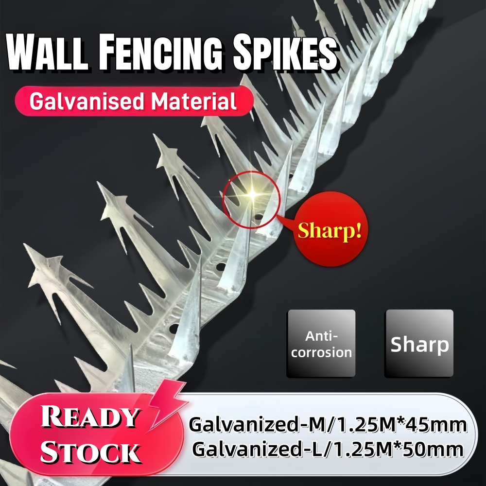 Pagar Rumah Galvanized Security Wall Fencing Spikes Type/PVC Coated ...