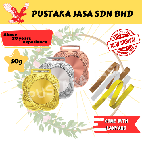 [JASA]FREE DESIGN METAL Medal/Medal Besi/Both Side Sticker With Ribbon ...