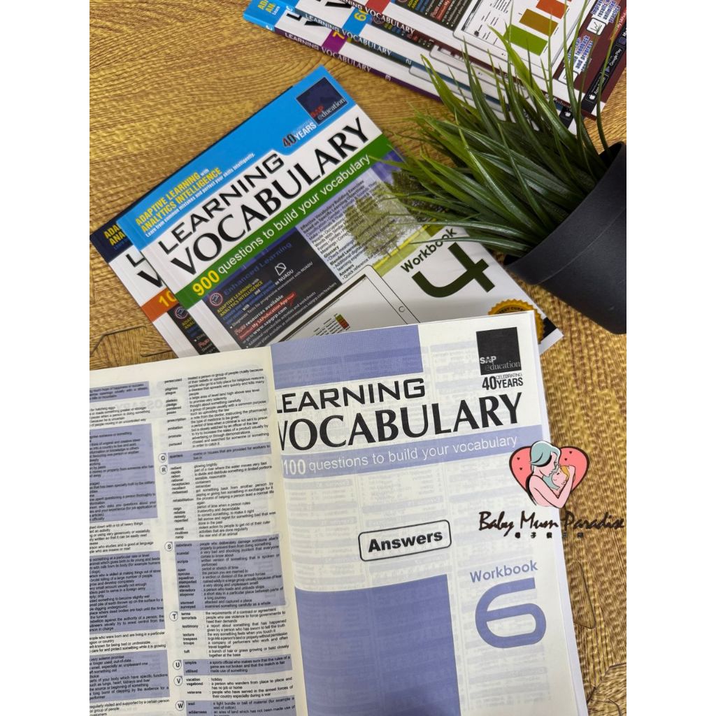 SINGAPORE SAP ENGLISH LEARNING VOCABULARY WORKBOOK 1-6 (6Books ...