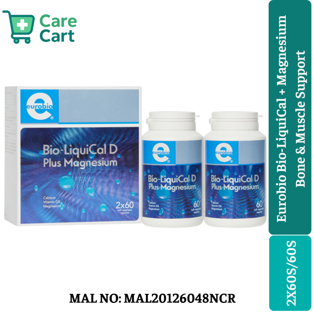 Eurobio Bio-LiquiCal + Magnesium 2x60s/60s (Exp 10/2025) | Shopee Malaysia