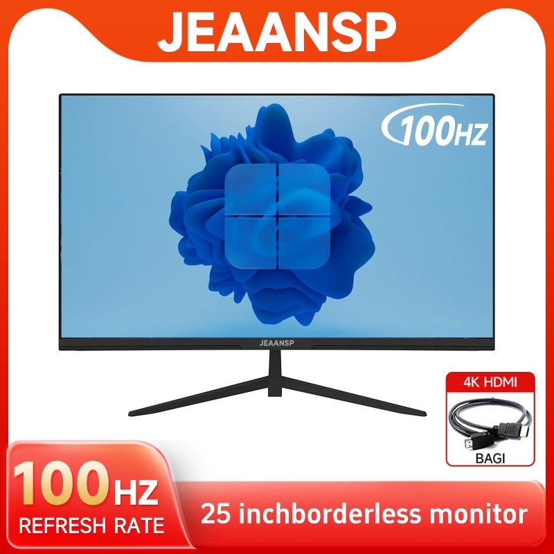 JEAANSP Borderless Monitor 22"24"25Inch 75HZ1080P HD PC Monitor IPS 19 ...