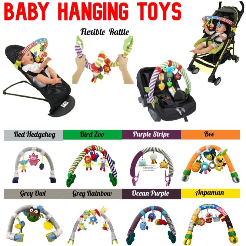 #Readystock Baby Stroller Hanging Toys Infant Bed Crib Hanging Toys ...