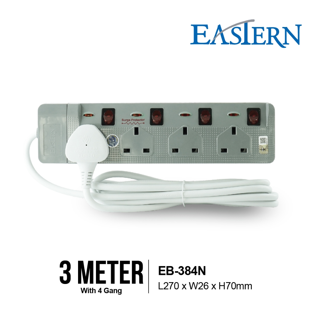 EASTERN 2/3/5/7 Meter Extension Plug Adapters (3/4/5 Gang/Socket ...