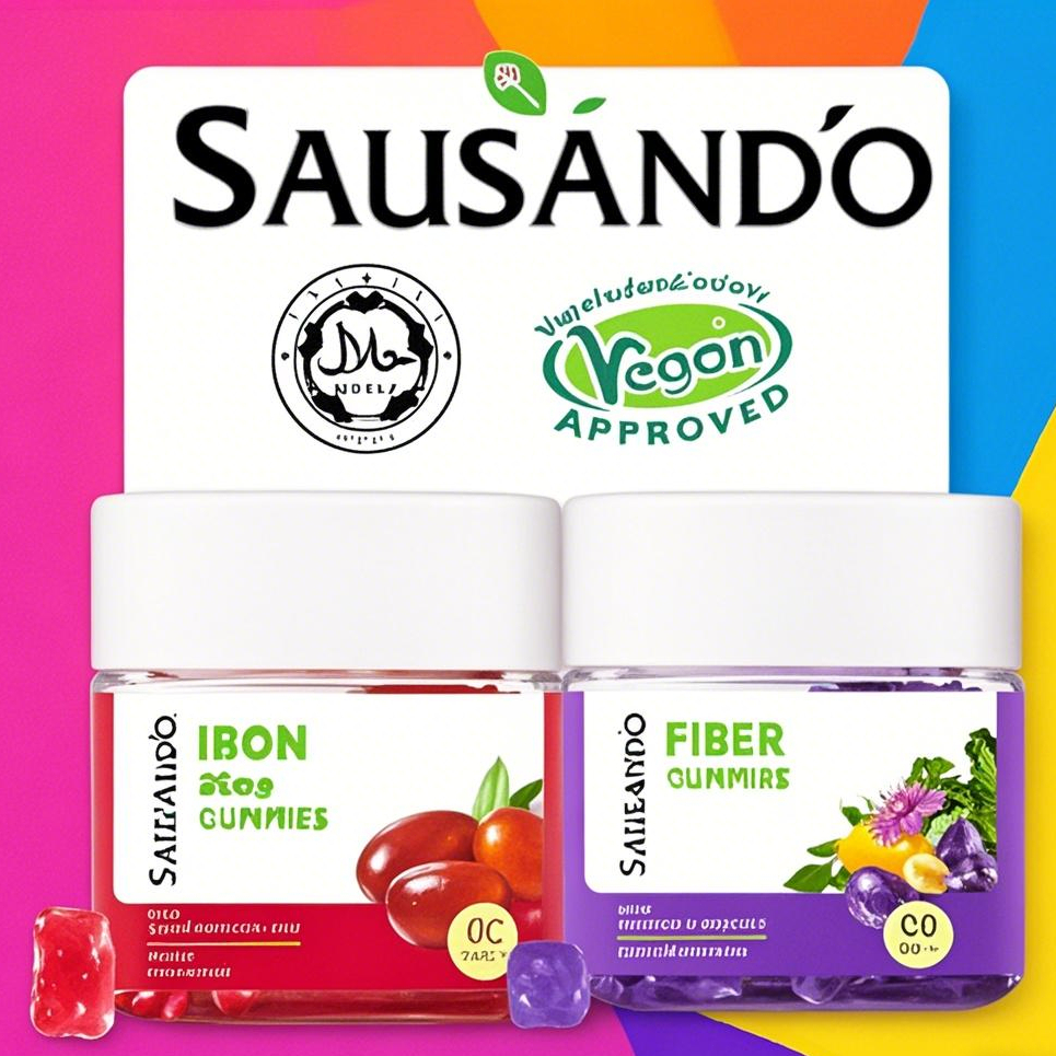 Jeli jus buah, SAUSANDO, kurma merah + anggur, tonik darah, suplemen ...