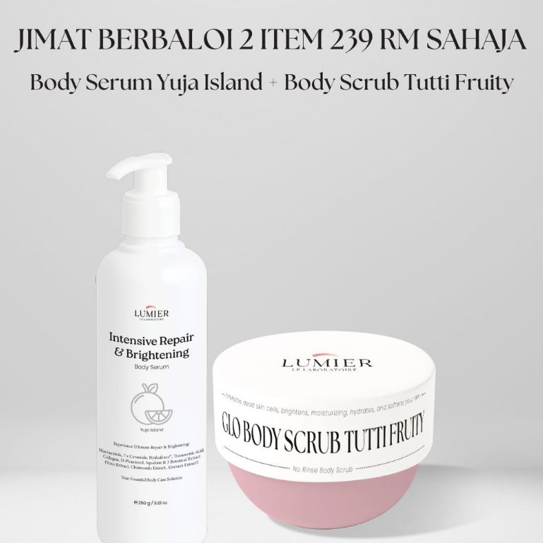 LUMIER - NEW COMBO BODY BODY SCRUB AND BODY SERUM BESTSELLER | Shopee ...