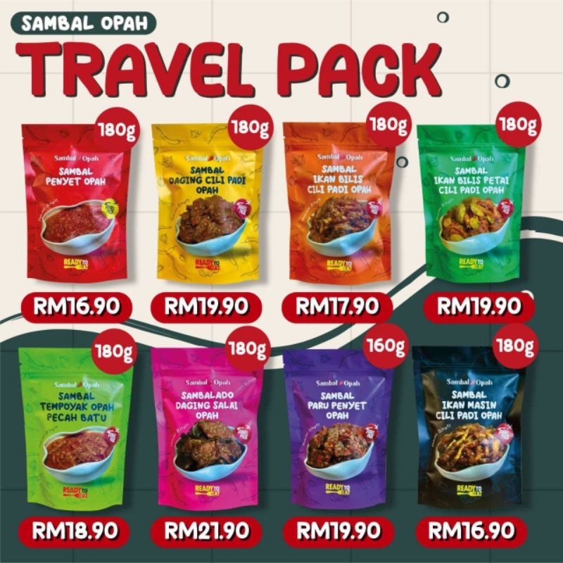 Sambal Opah Ready To Eat Sambal Petai Sambal Bilis Ikan Masin Tempoyak ...
