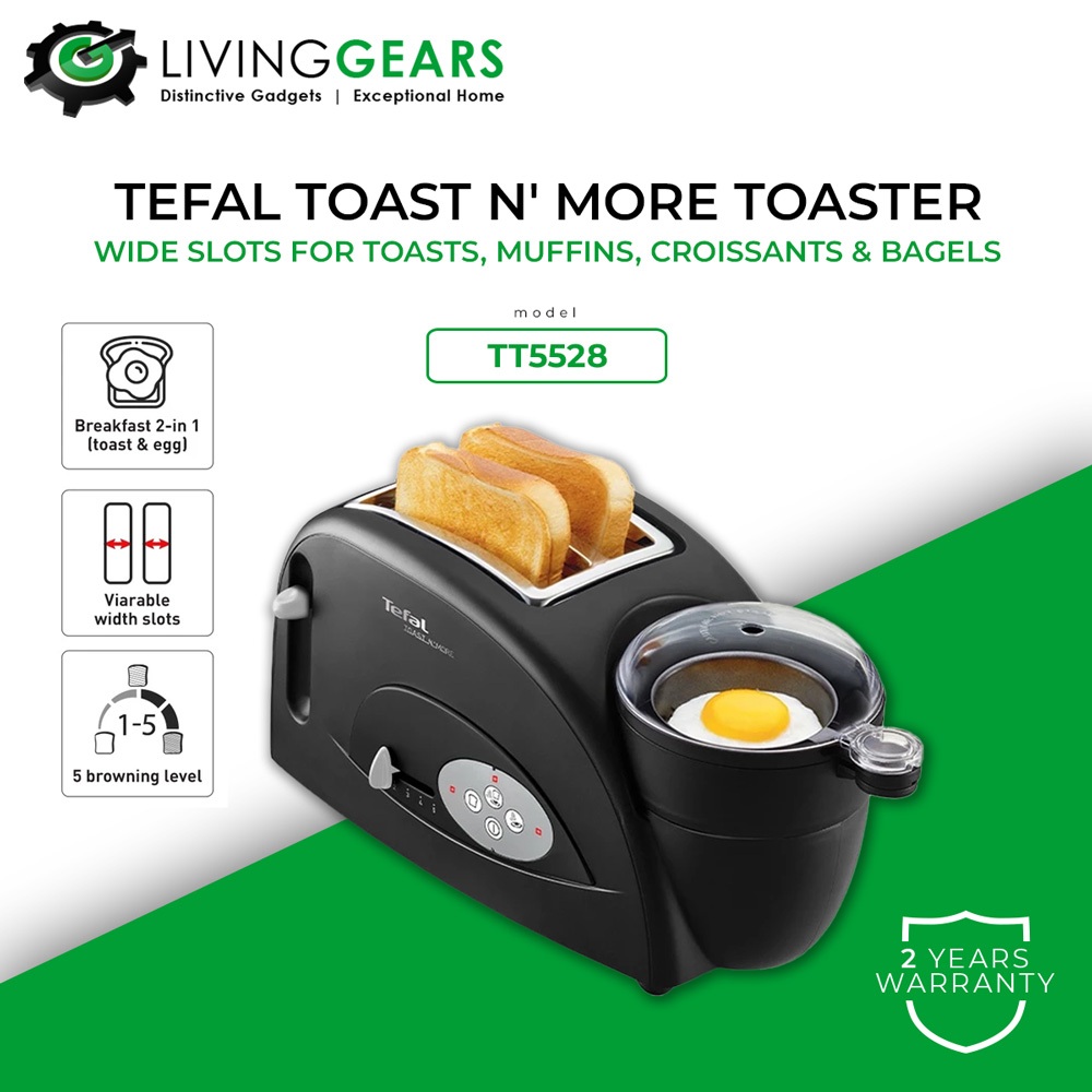 TEFAL All in One Breakfast Maker Egg & Toaster (1200W) TT5528 Sandwich ...