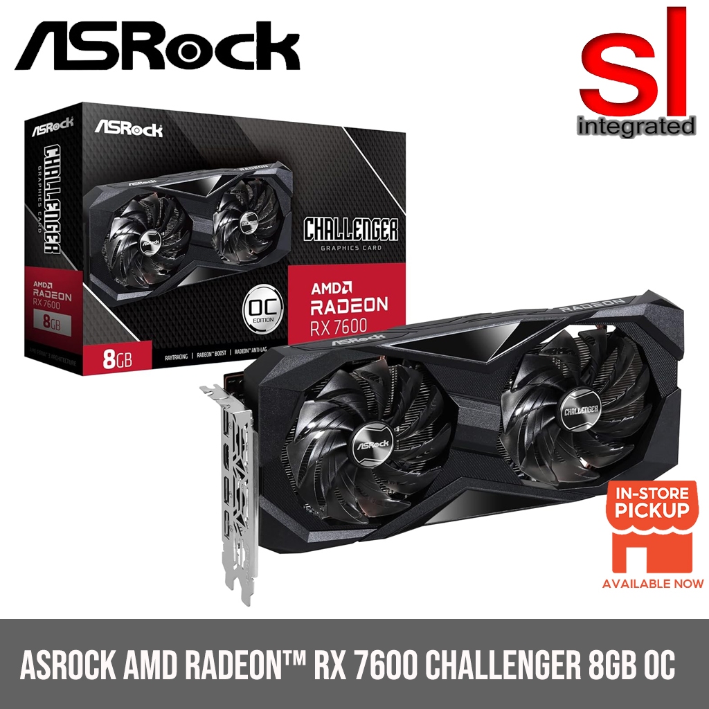 ASRock AMD Radeon™ RX 7600 Challenger 8GB OC GDDR6 | Shopee Malaysia