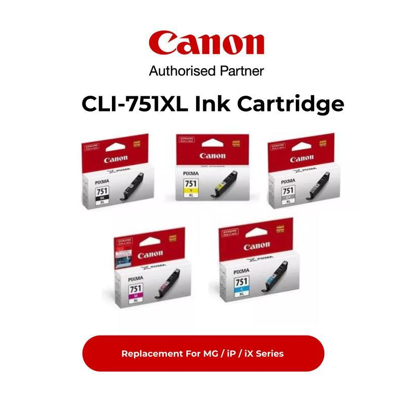 CANON CLI-751 Ink Cartridge for MG5470 / MG5570 / MG5670 / MG6370 ...