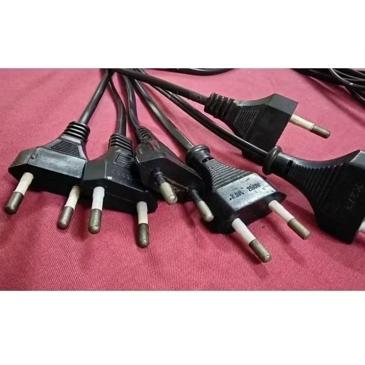 Power cord / cable with EuroplugPVC Insulated Electric wire with 2 pin ...