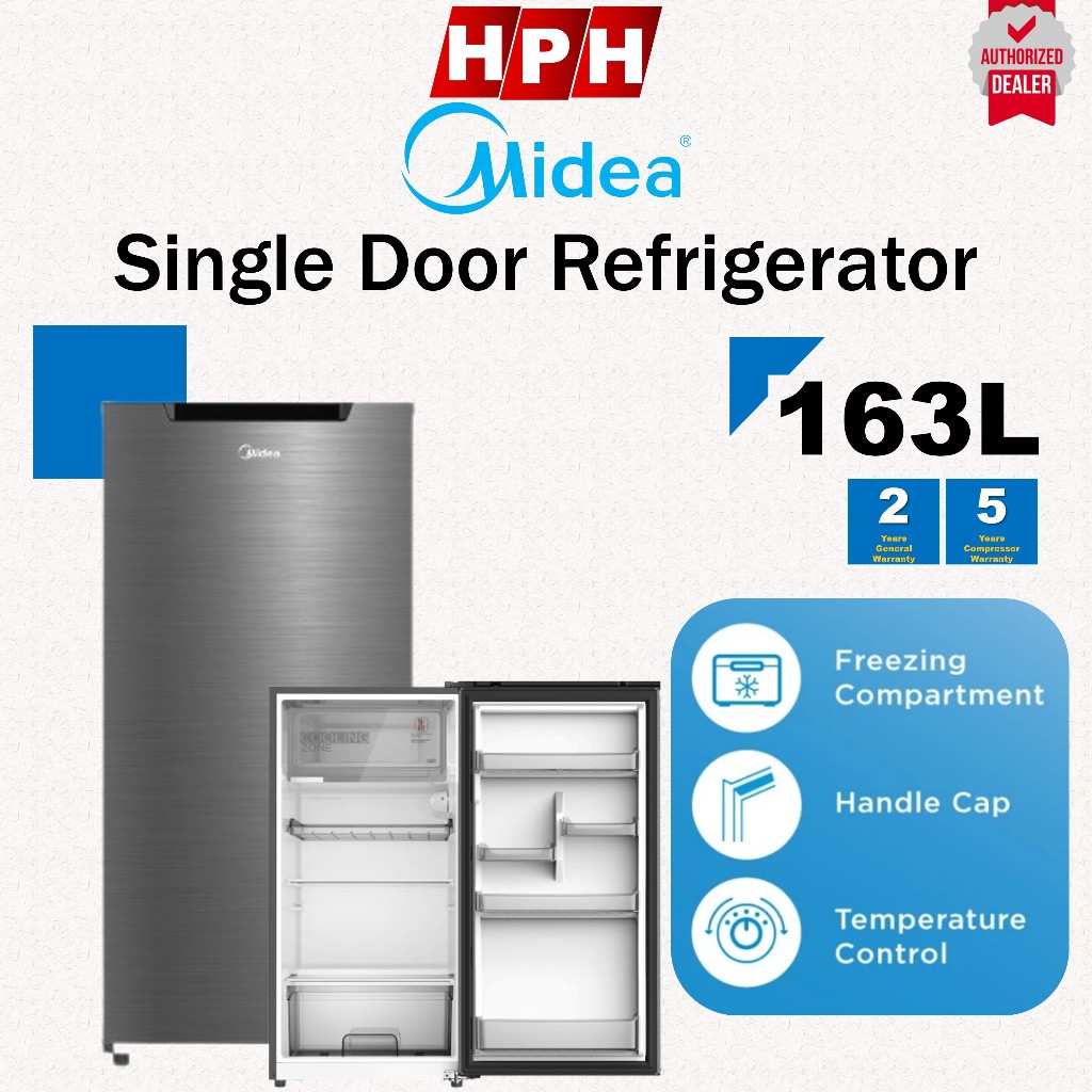 Midea 95L / 163L / 196L Single Door Fridge Refrigerator MDRD229FGD42 MDRD142FGG MDRD229FGD428 ...