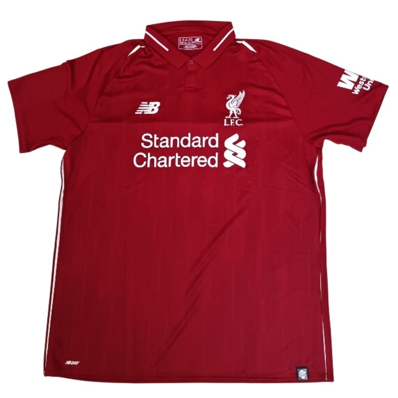NB Liverpool L.F.C Chili Red Standard Chartered Jersey (XL) | Shopee ...