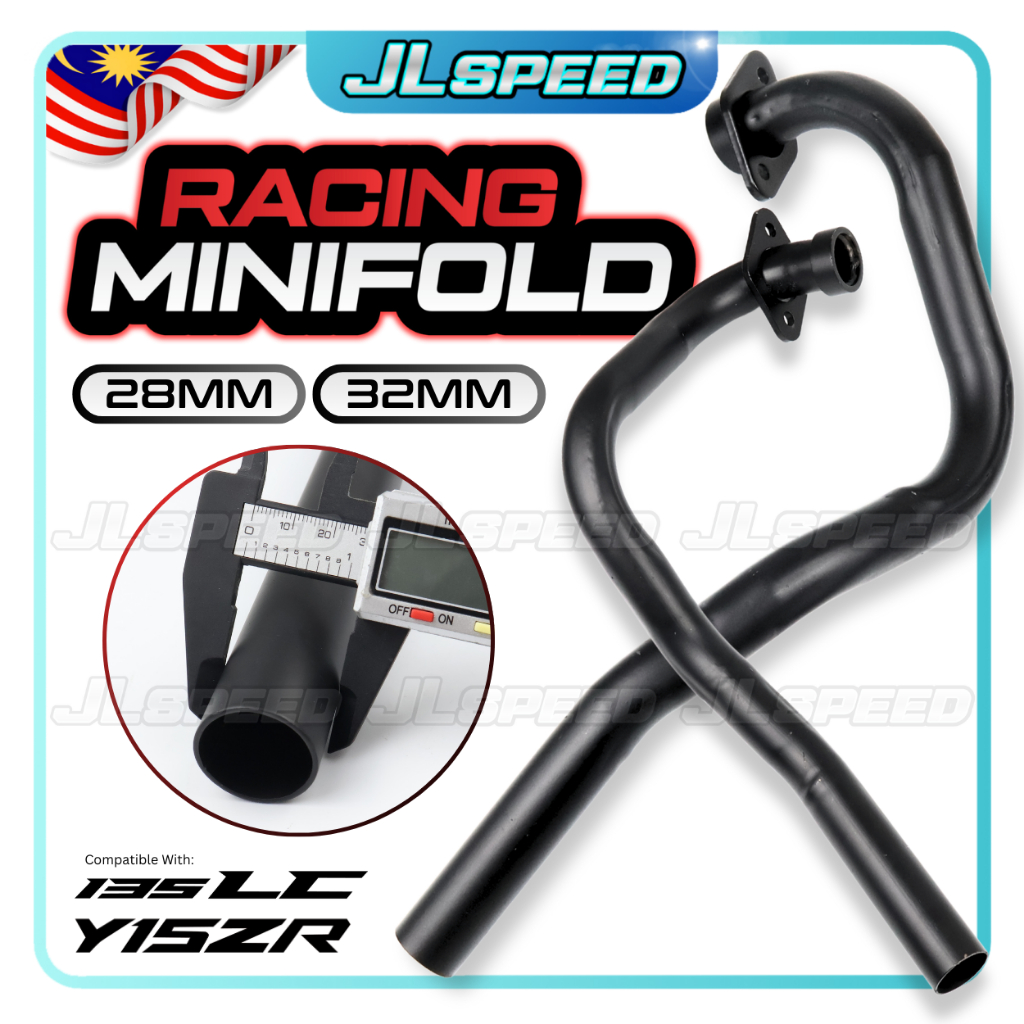 YAMAHA Y15 Y15ZR / LC135 LC 4S V1-V7 Racing Black Manifold Minifold Maniful Exhaust Ekzos Pipe ...