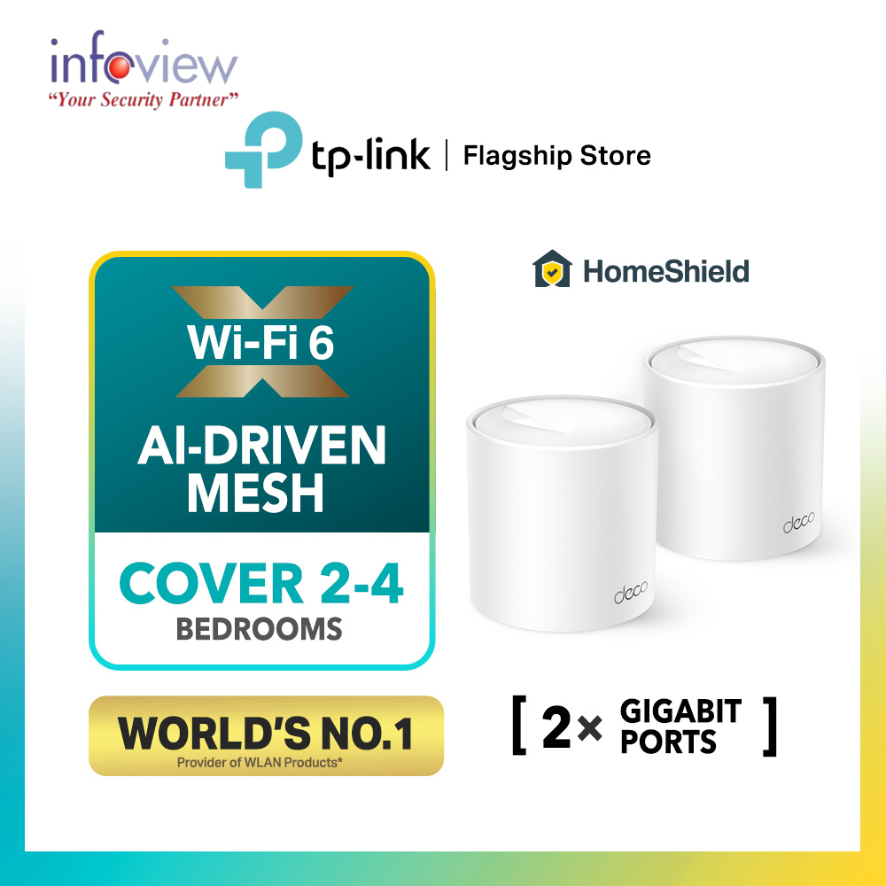 TP-Link AX1500 Whole Home AI-Driven WiFi 6 Mesh Router Deco X10 [2 Pack ...