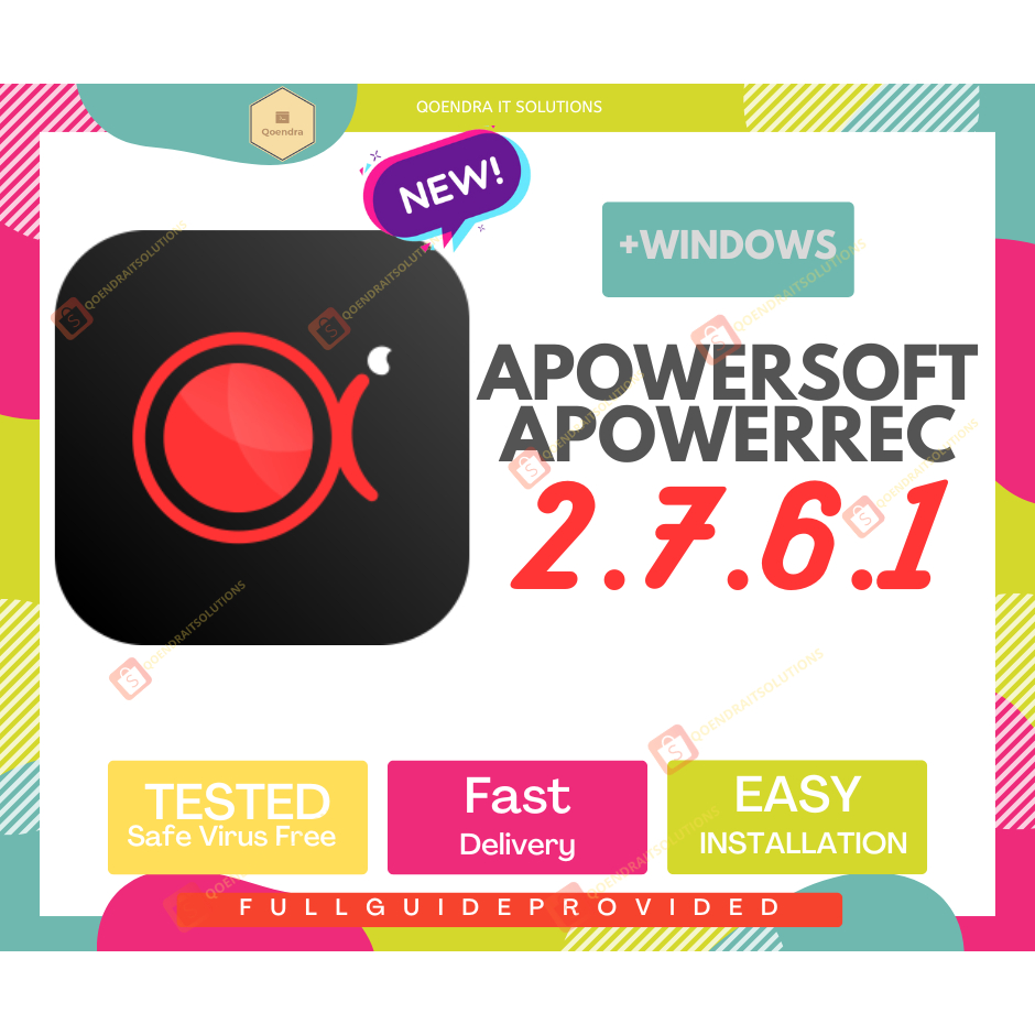 Apowersoft ApowerREC 2024 𝐯𝟐.𝟕.𝟔.𝟏 🔥PC Screen Record | Record Gameplay | Activted | Shopee Malaysia