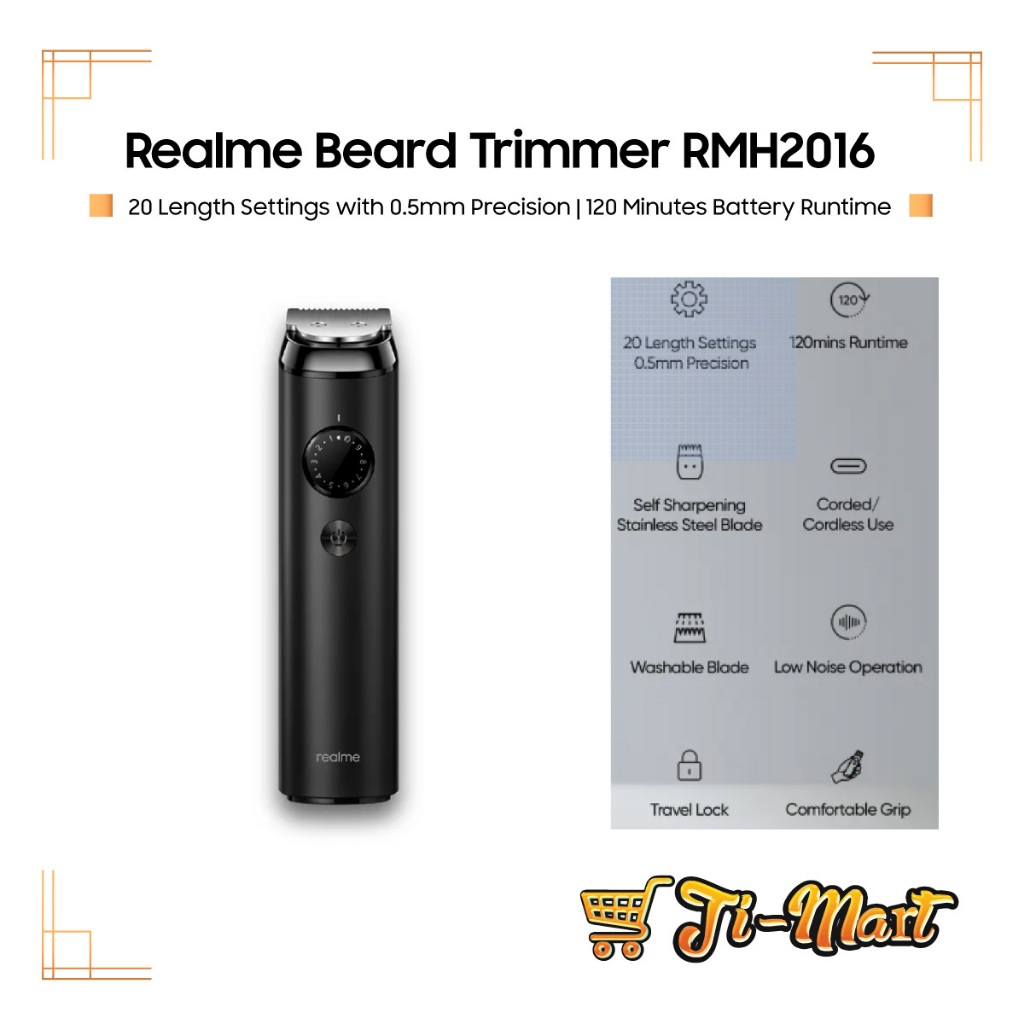 Realme Beard Trimmer RMH2016 [20 Length Settings with 0.5mm Precision ...