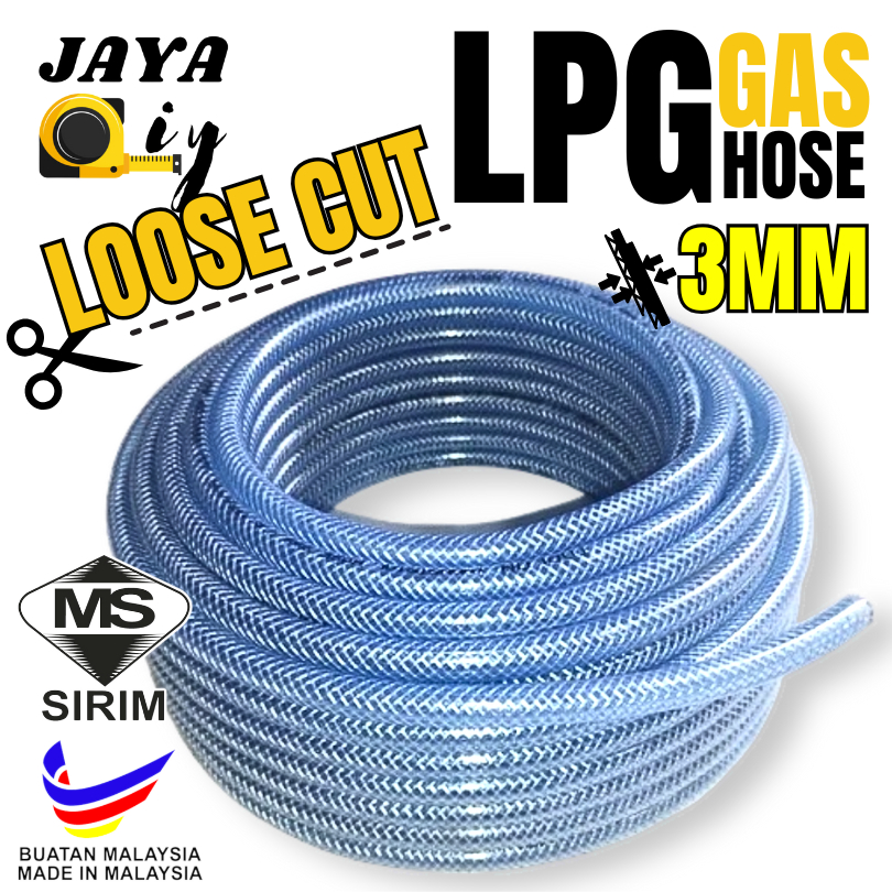 [LOOSE CUT] 1METER SIRIM gas hose HIGH PRESURE TRANSPARENT PVC ...