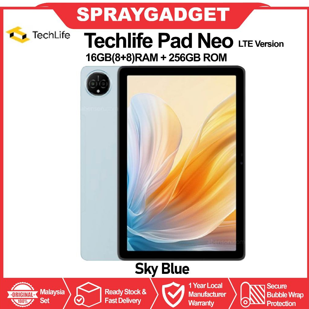 [NEW] Techlife Pad Neo LTE -16GB(8+8)RAM + 256GB ROM l 10.1" High ...