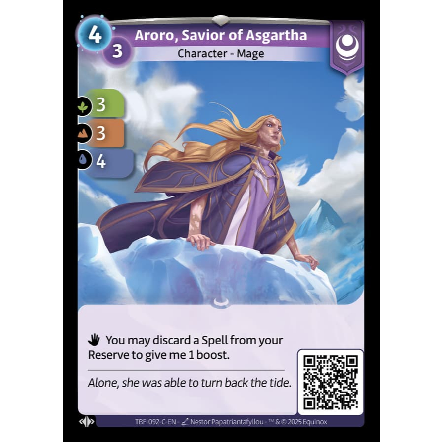 [Shuffle] Altered TCG : Trial by Frost (TBF) C 092 | Aroro, Saviour of ...