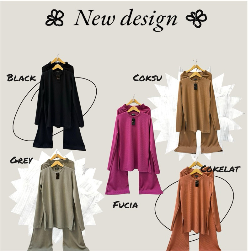 One set knit premium pakaian wanita | Shopee Malaysia