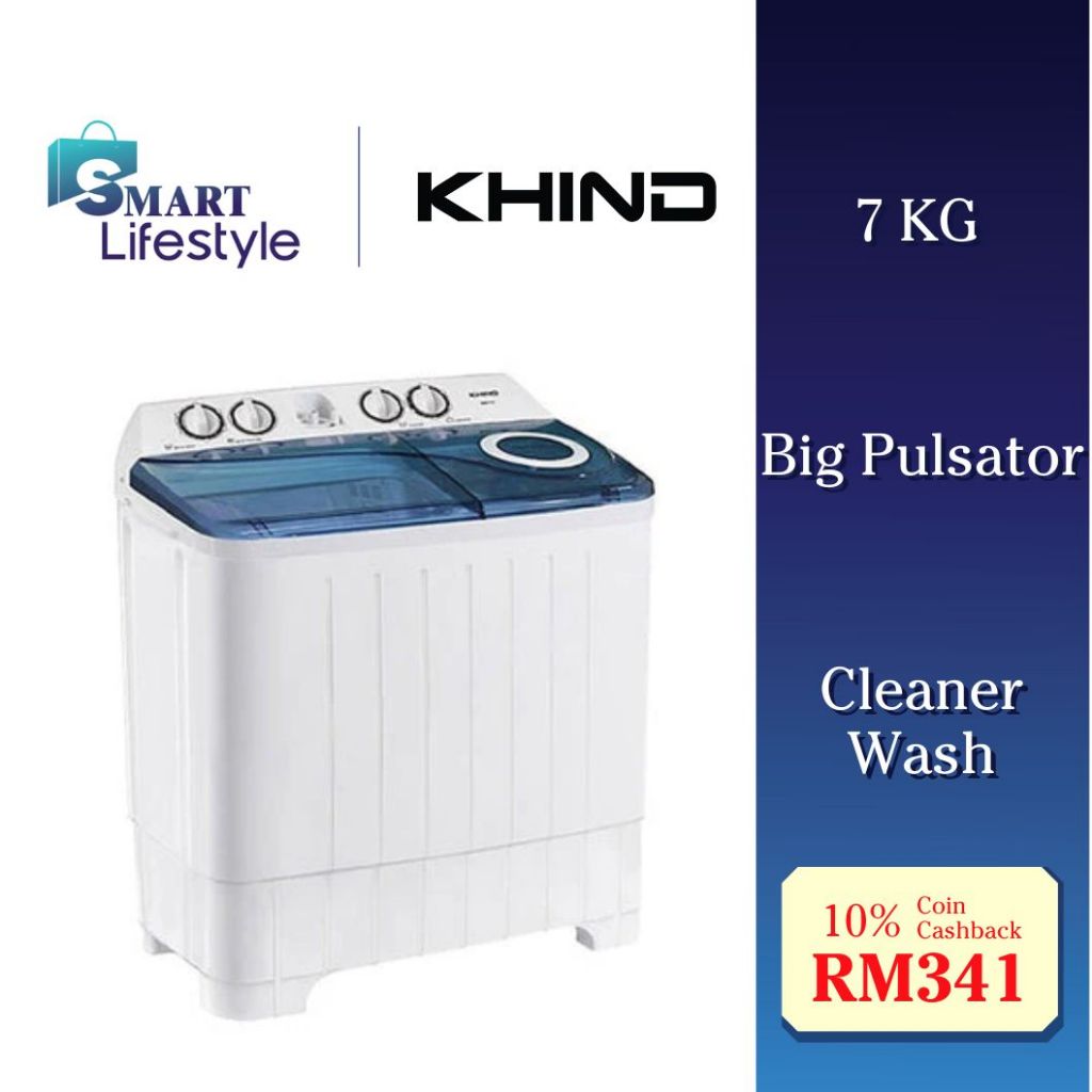 KHIND 7KG TWIN TUB WASHING MACHINE SEMI AUTO WM717 | Shopee Malaysia
