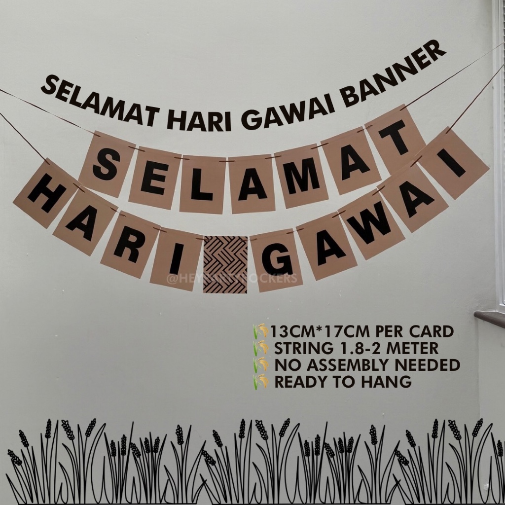 Selamat Hari Gawai Banner Decoration | Shopee Malaysia