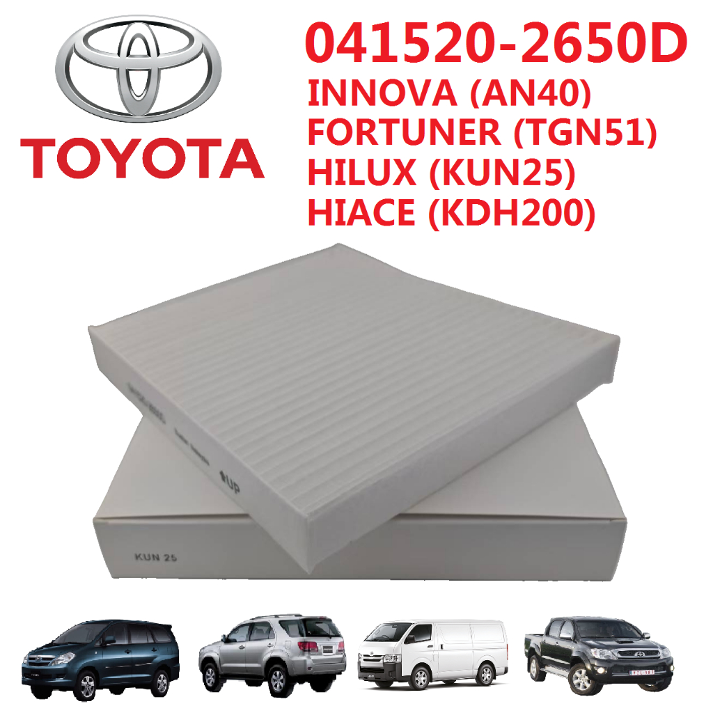 CABIN AIRCOND FILTER TOYOTA FORTUNER TGN51 HILUX VIGO KUN25 INNOVA AN40 ...