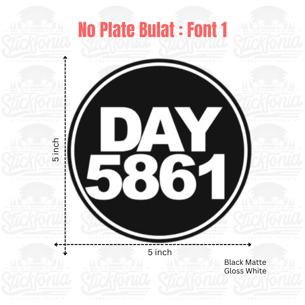 NO PLATE STICKER BULAT MOTOSIKAL SKUTER VESPA BENELLI | Shopee Malaysia