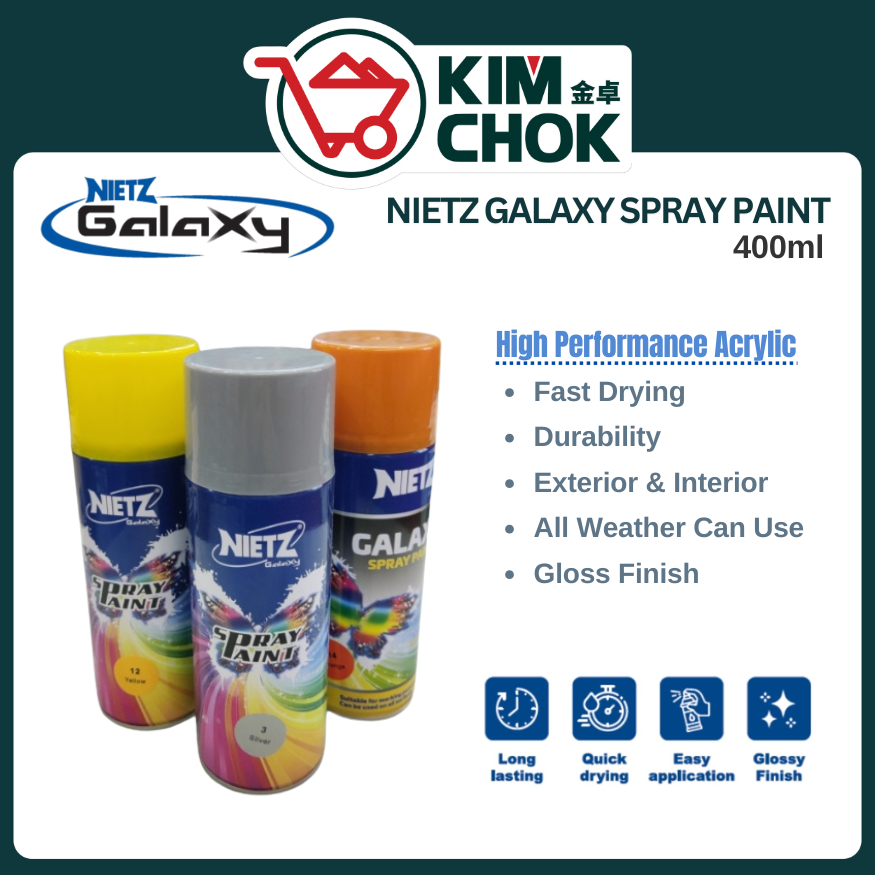 NIETZ GALAXY Spray Paint 400ml | Gloss Finish Fast Dry All Weather can ...
