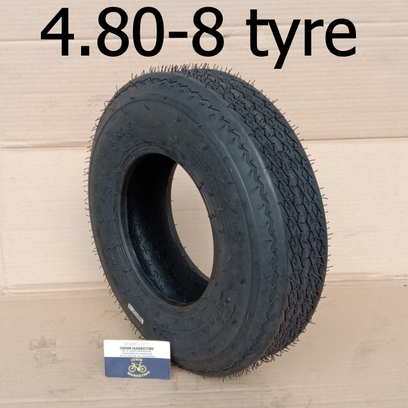 4.80-8 tubeless tyre tayar 6pr Trailer beca 3 Tricycle machine Lawn ...