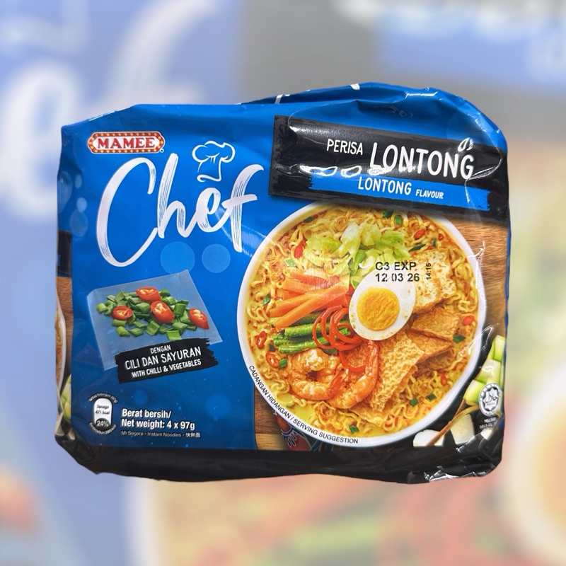 Mamee Chef Lontong 4 Pek | Mi Segera Kuah Lemak Wangi Sedap | Halal ...