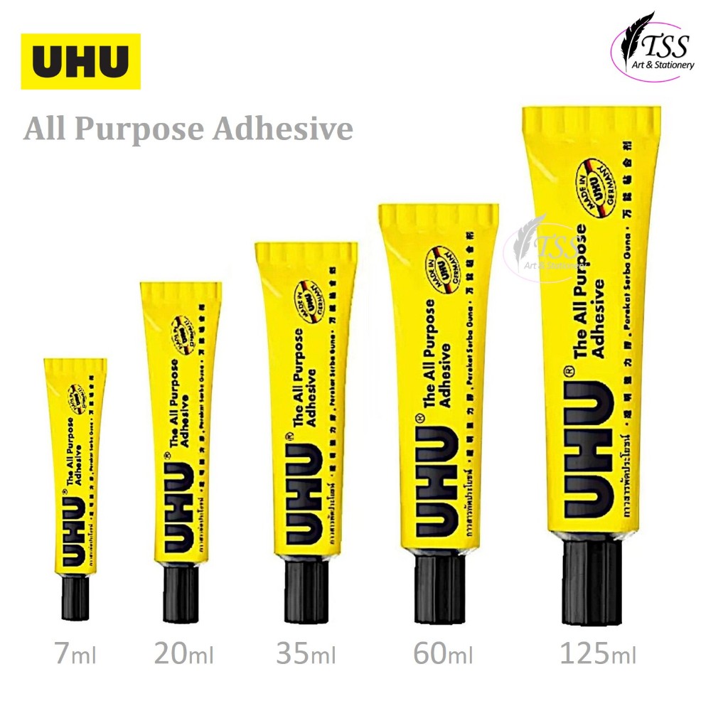 UHU All Purpose Adhesive Glue (7ml/20ml/35ml/60ml/125ml) Craft Glue ...