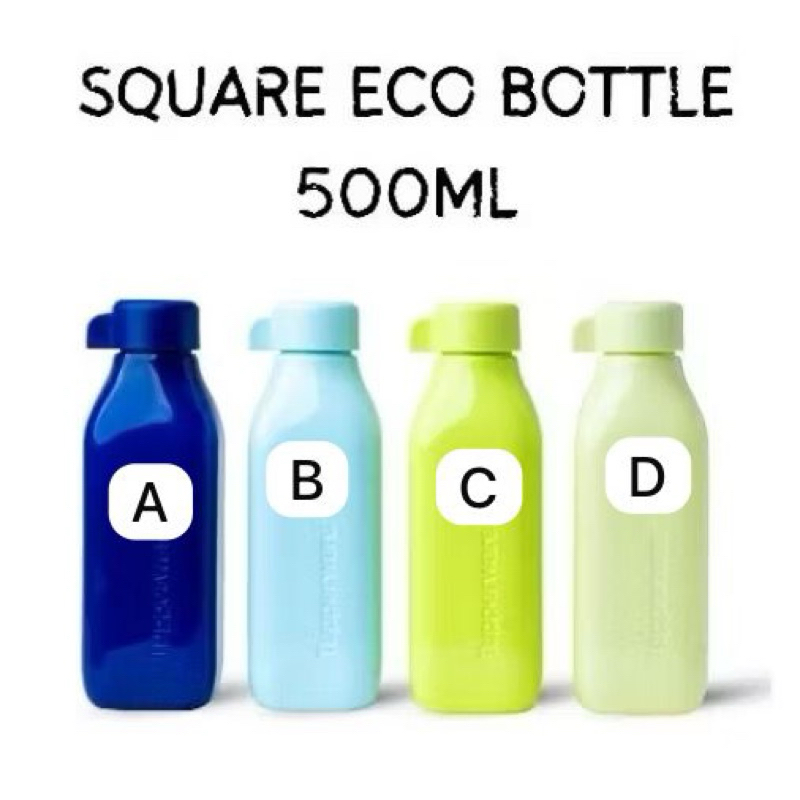 TUPPERWARE SQUARE ECO BOTTLE 500ml (1pcs) | Shopee Malaysia