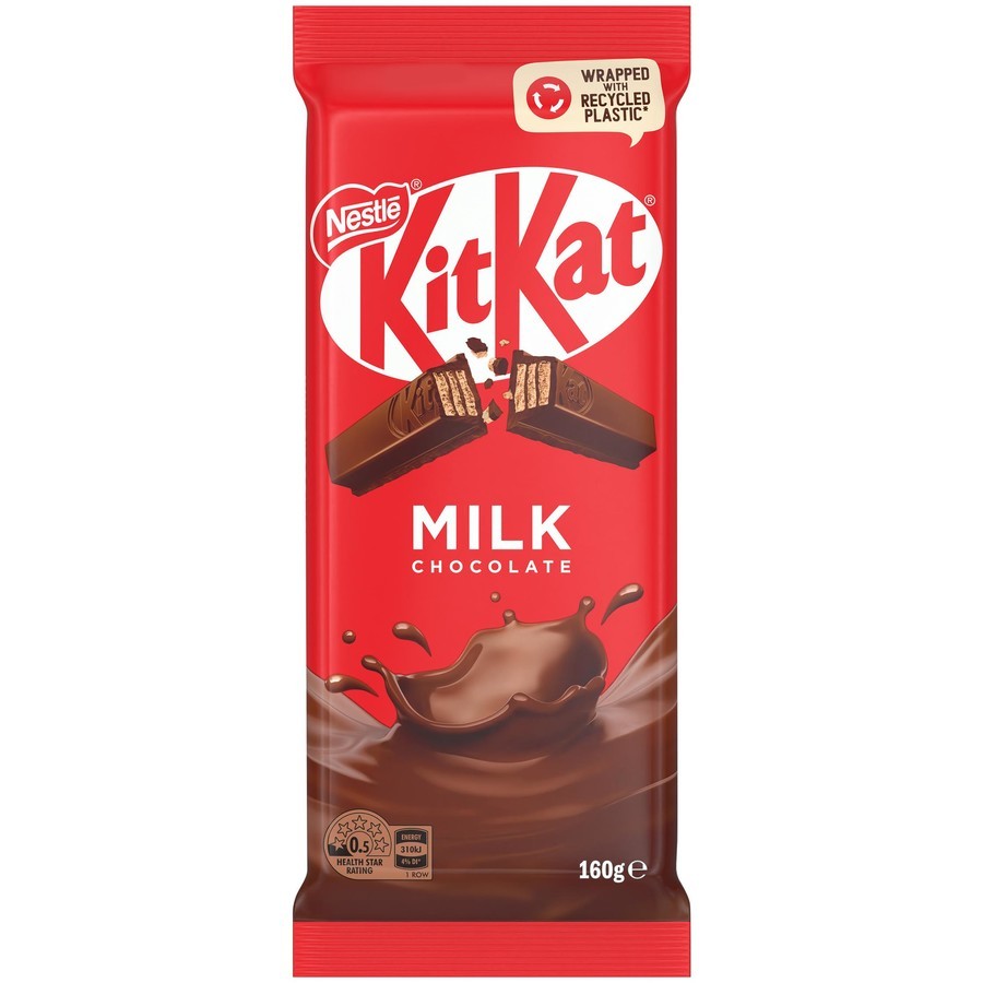 Kit Kat Chocolate Block 160g – Milk / Dark | Nestle Original Crispy ...