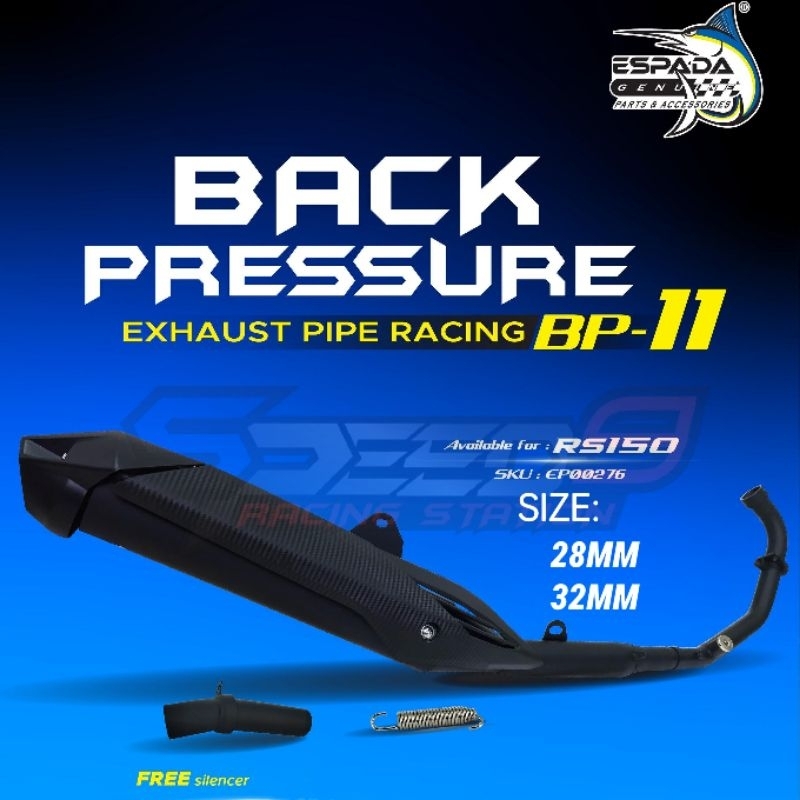 ESPADA EXHAUST BP2 BACK PRESSURE RS150 RS150 28MM 32MM (LOW NOISE) | Shopee Malaysia