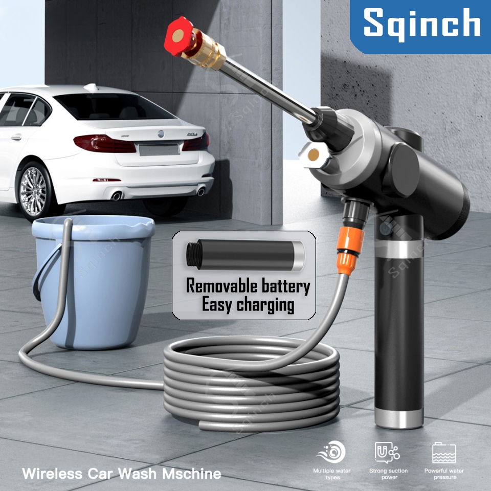 Sqinch Portable Water Jet Rechargeable Cordless Car Washer Pressure ...