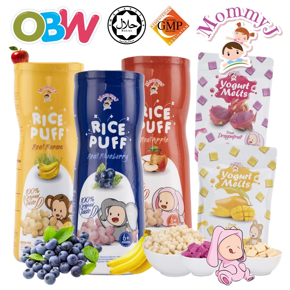 MommyJ Non-Fried Pure Baby Rice Puff 宝宝儿童健康米饼粒 | MommyJ Baby Yogurt ...