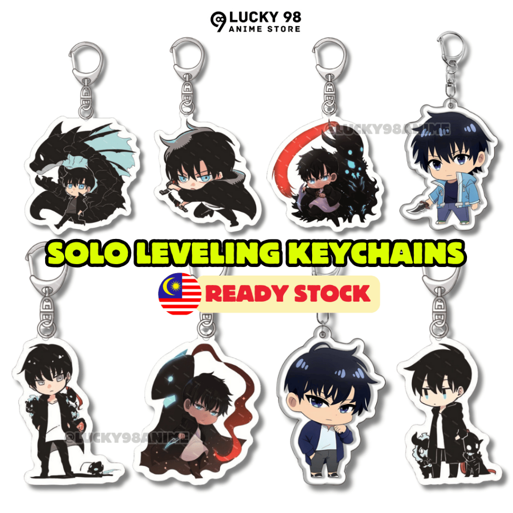 Solo Leveling Keychain Anime Keychains Sung Jin-woo Hanger Cute Kids ...