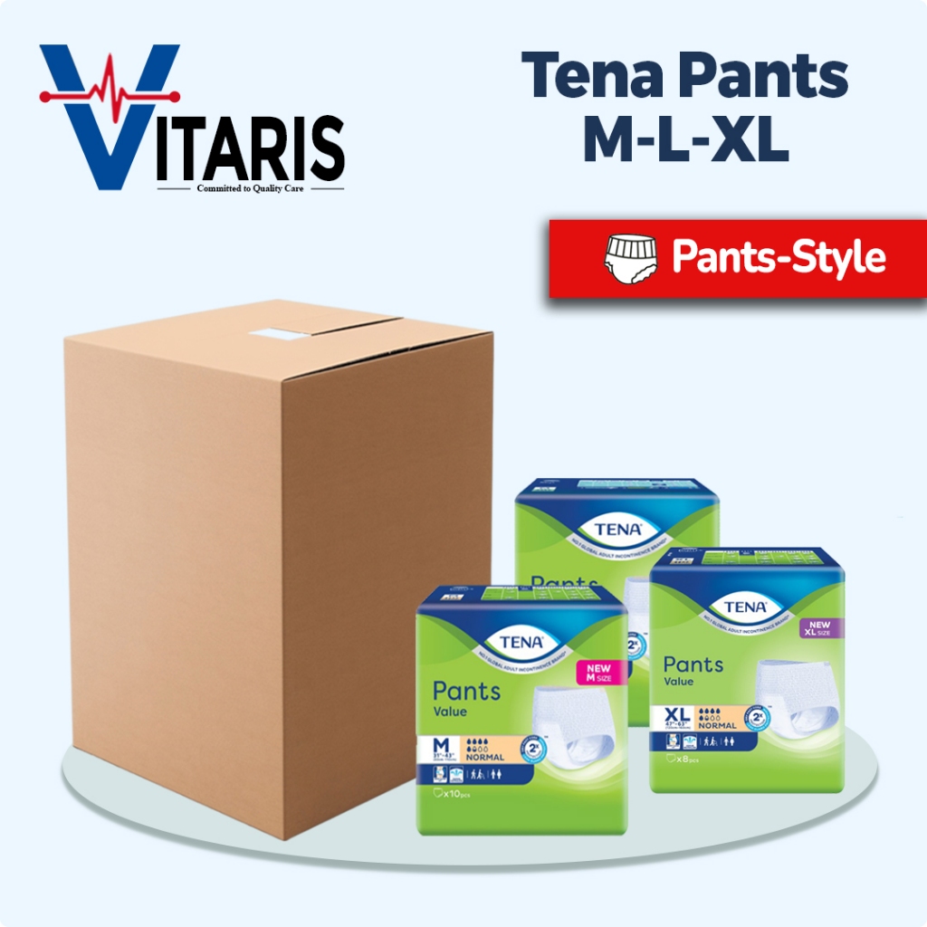 Tena Pants Value (1 Carton) - Size M (10x8) / L (10x8) / XL (8x6) | Shopee Malaysia