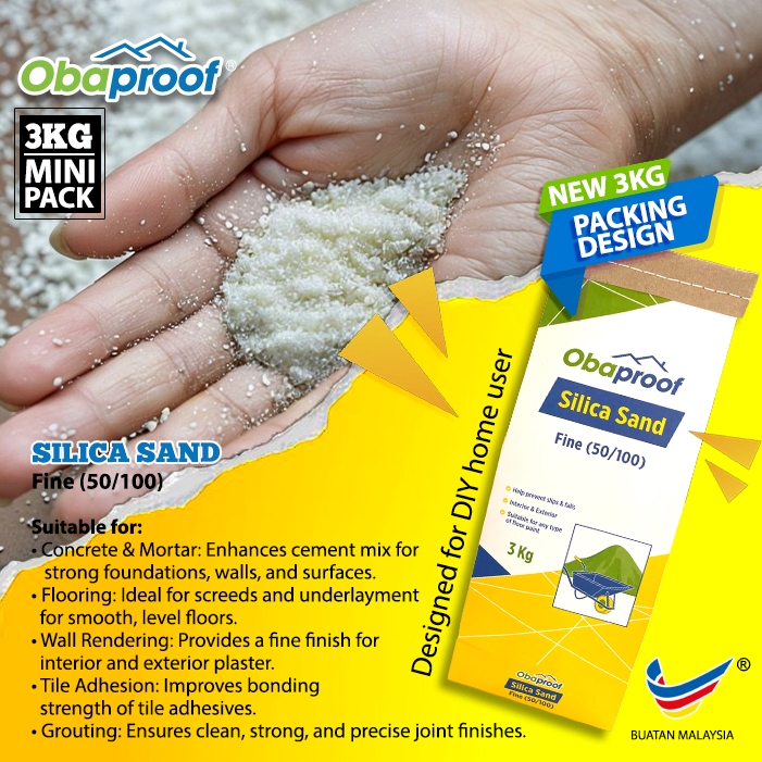 OBAPROOF SILICA SAND FINE 50/100 PASIR SILIKA HALUS CLEANED READY MIX ...