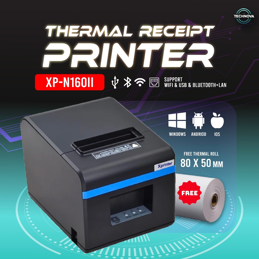 Xprinter XP-N160II 80mm Thermal Receipt Printer AutoCut Resit POS ...