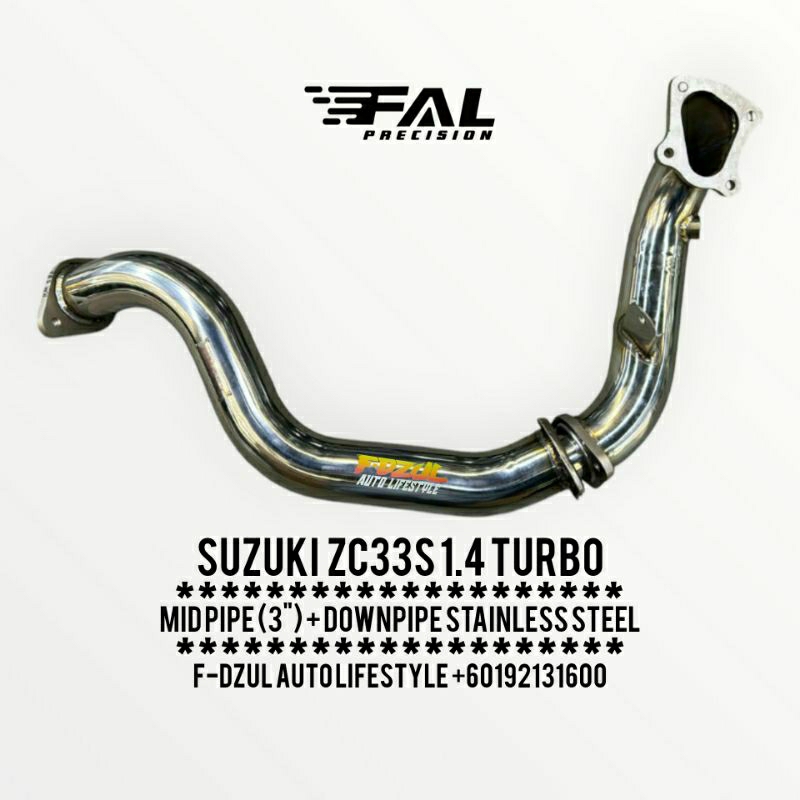 FAL Precision Performance Downpipe & Mid Pipe Suzuki Swift ZC33S 1.4L Turbo | Shopee Malaysia