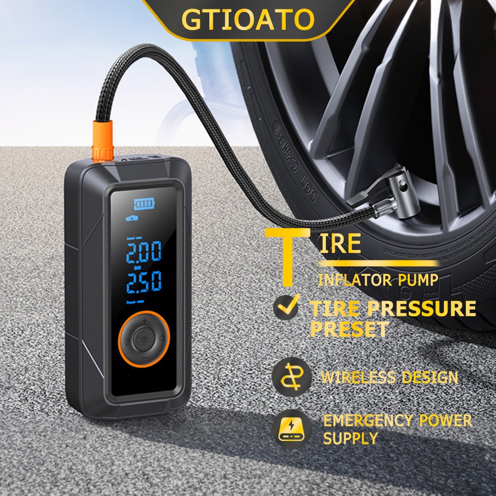 GTIOATO 150Psl Car Tire Air Pump Inflator Tayar Kereta Air Compressor ...