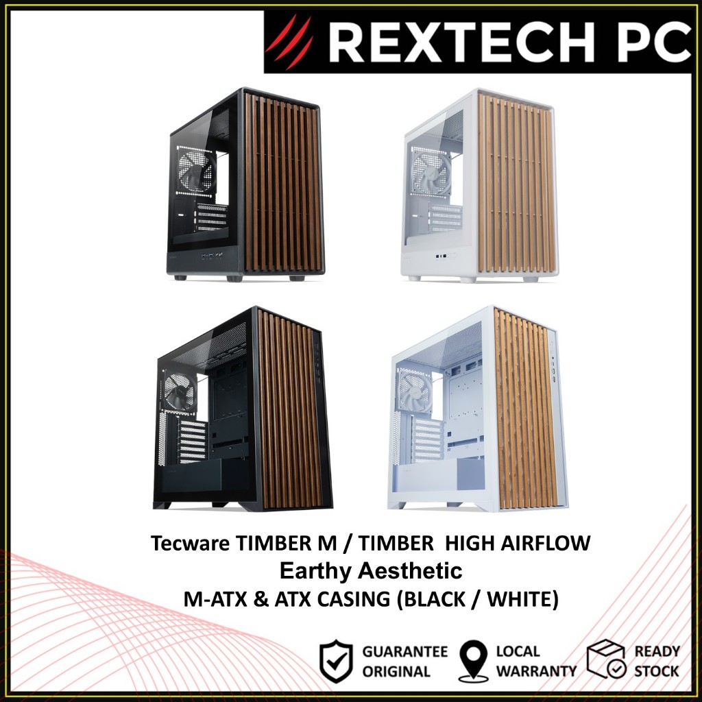 TECWARE [ Timber | Timber M ] Mid Tower High Airflow Case With Wood ...