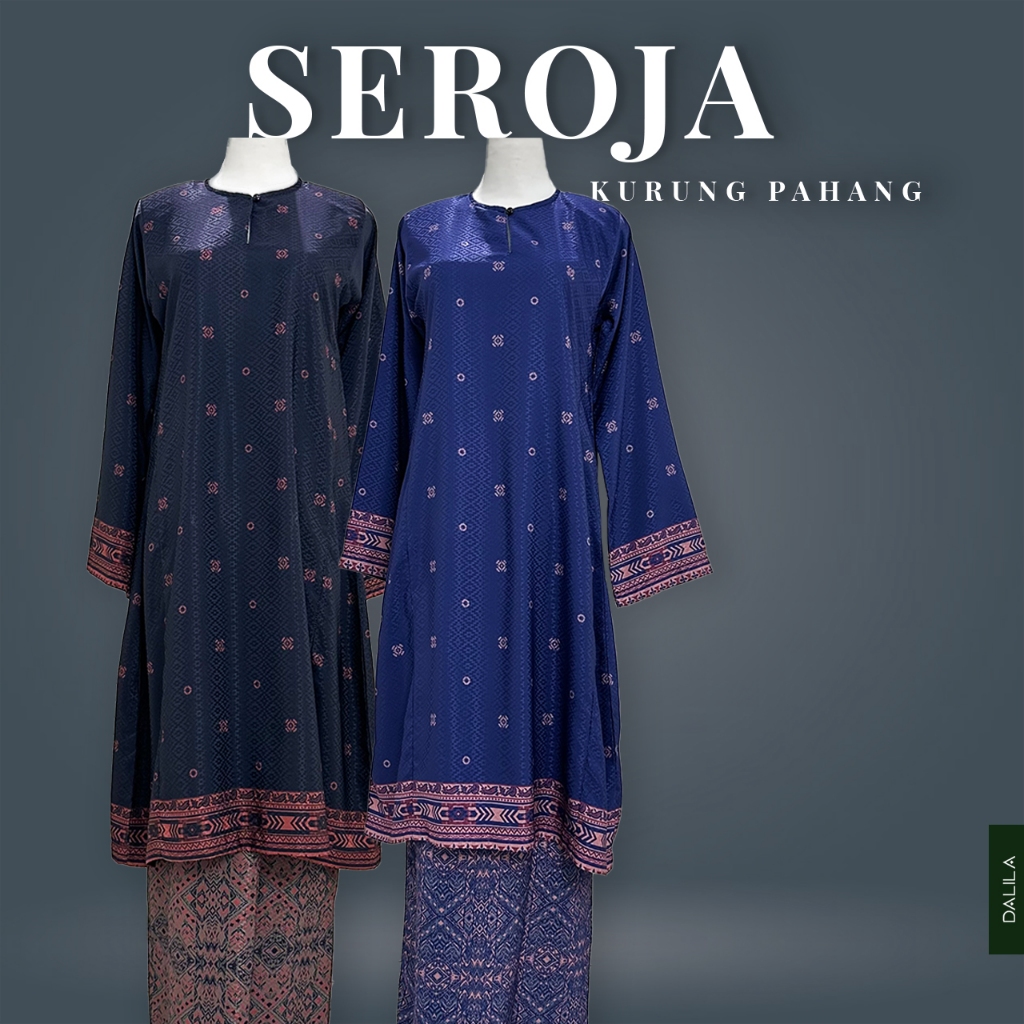 Dalila Baju Kurung Pahang Seroja Bercorak ironless Material Dobby Dubai ...